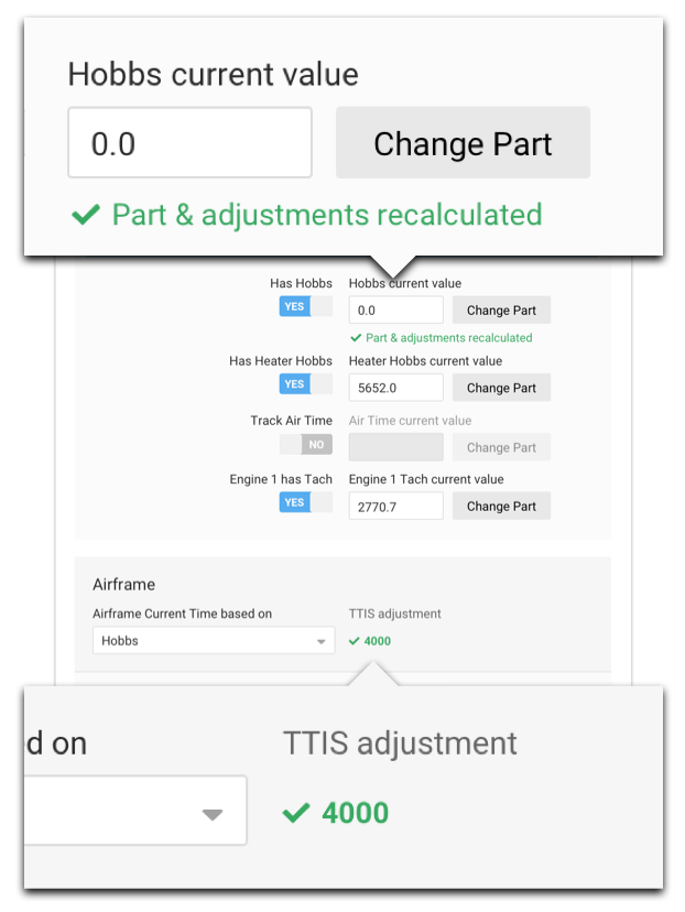 NEW Aircraft Times Enhancements